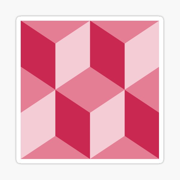 "cubic, 3D cube" Sticker for Sale by MG-S | Redbubble