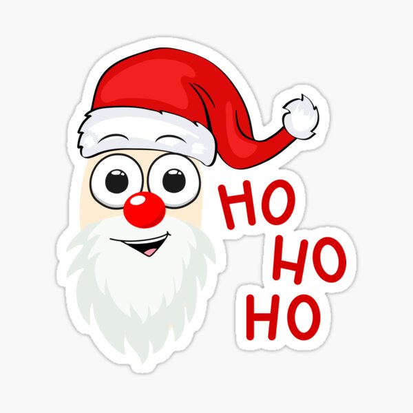 "Cartoon Santa "Ho Ho Ho"" Sticker for Sale by PajdaPoD | Redbubble