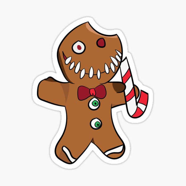 "Creepy Christmas Gingerbread Man" Sticker for Sale by messaoudi1 ...