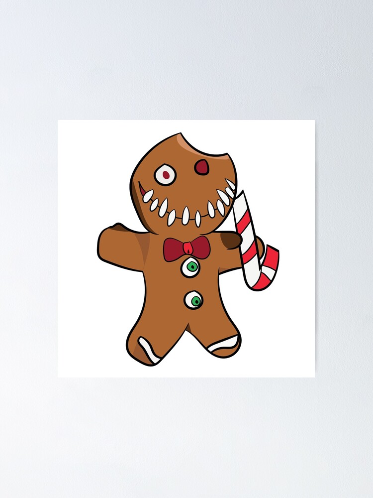 "Creepy Christmas Gingerbread Man" Poster for Sale by messaoudi1 ...