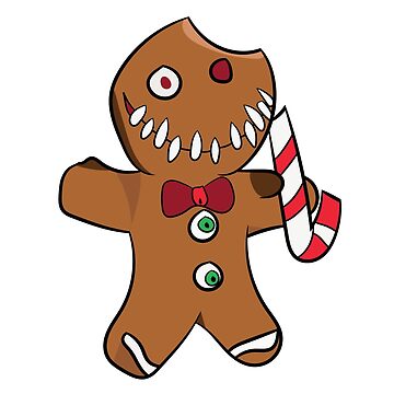 "Creepy Christmas Gingerbread Man" Sticker for Sale by messaoudi1 ...