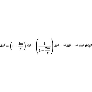 "Schwarzschild metric, general relativity and physics basics" Sticker ...