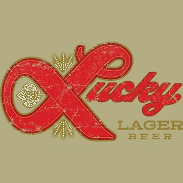 "Lucky Lager" Sticker for Sale by KinzleyGirton | Redbubble