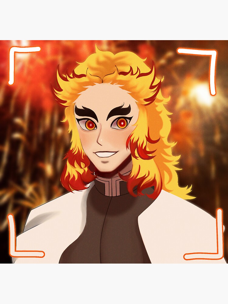 "Set fire to your heart! rengoku kimetsu no yaiba" Sticker for Sale by ...