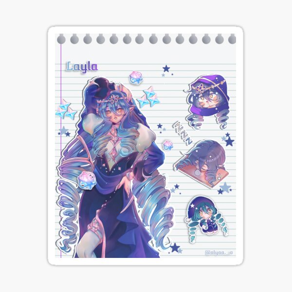 " Genshin impact Layla" Sticker for Sale by Alyaao | Redbubble
