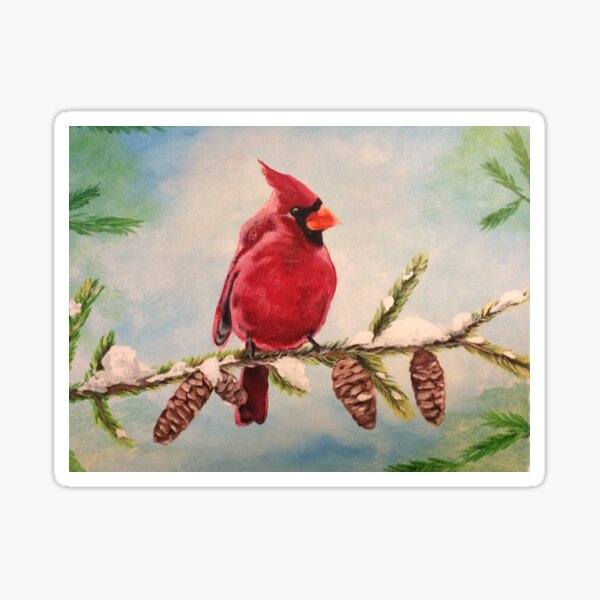"Cardinal" Sticker for Sale by JSouzaArt22 | Redbubble