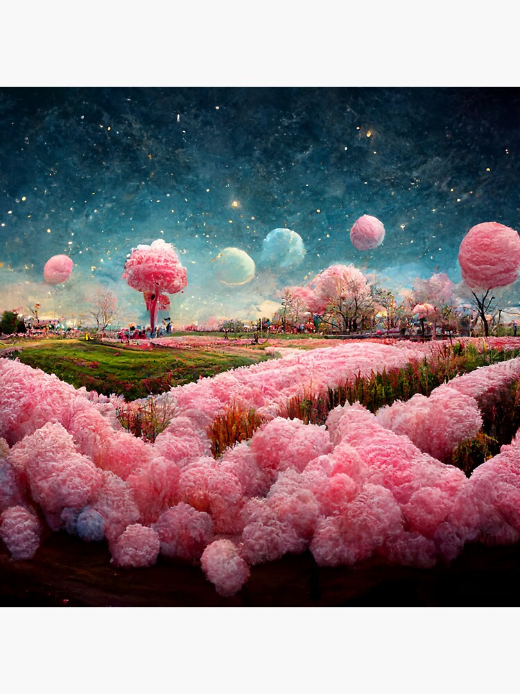 "Pink Fields" Sticker for Sale by Ethereal-Realms | Redbubble