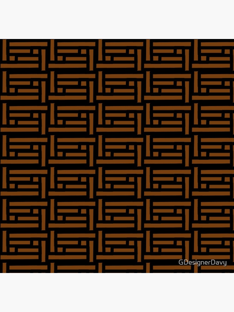 "Geometric Abstract Art #55( Interwoven Brown Geometric Design)" Poster ...