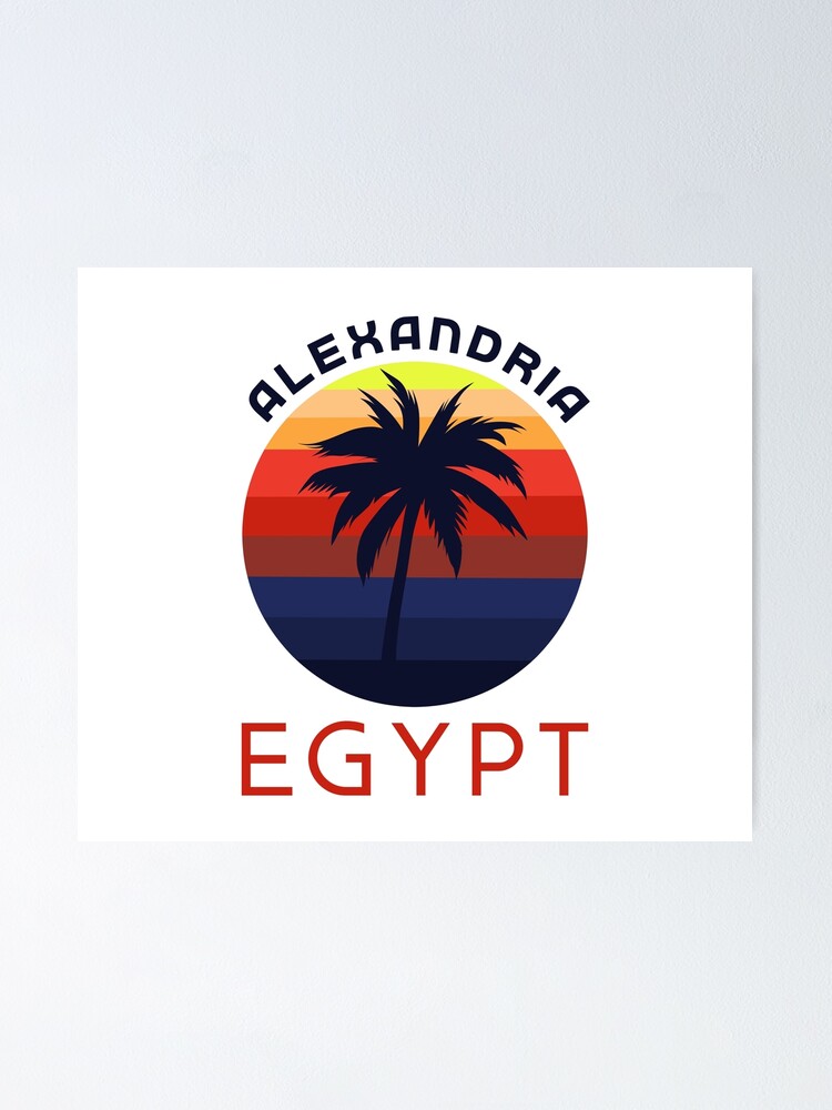 "Alexandria Egypt Sunset Palm Tree" Poster for Sale by EgyptConnection ...