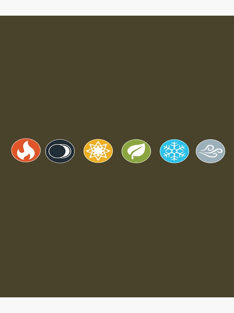 Póster «Símbolos de los elementos de Gloomhaven» de LouisConway | Redbubble
