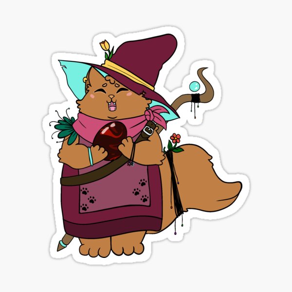 "Wizard Kitty" Sticker for Sale by TheGardenShow | Redbubble