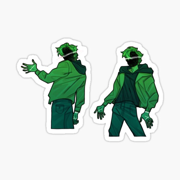 "Ethan Winters Green Guy Moment" Sticker for Sale by mothling9 | Redbubble