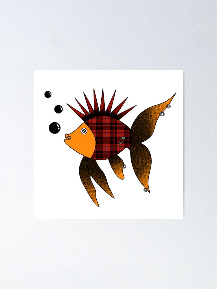 "Punk Fish" Poster for Sale by AngieButters | Redbubble
