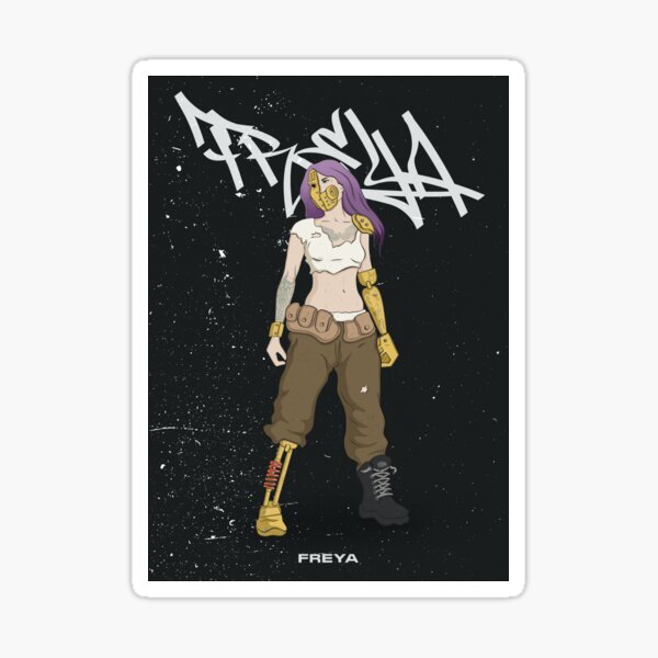 "FREYA - Cyberpunk Character" Sticker for Sale by rcpalgan | Redbubble