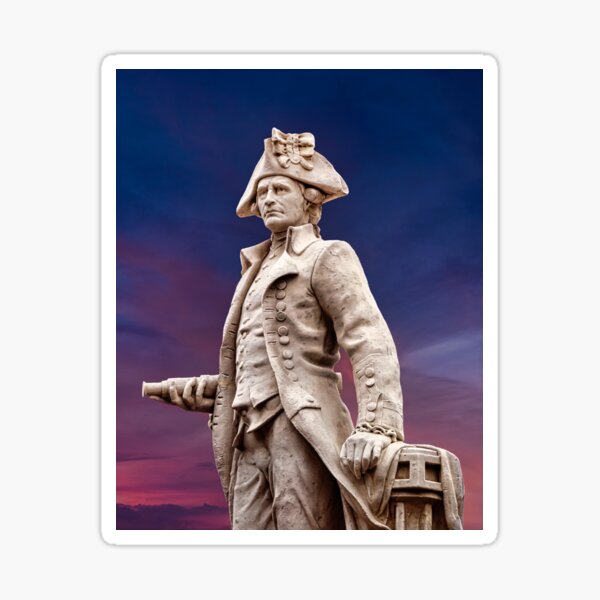"Captain James Cook Statue" Sticker for Sale by alex4444 | Redbubble