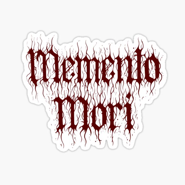 "Memento mori (red)" Sticker for Sale by B-d-t | Redbubble