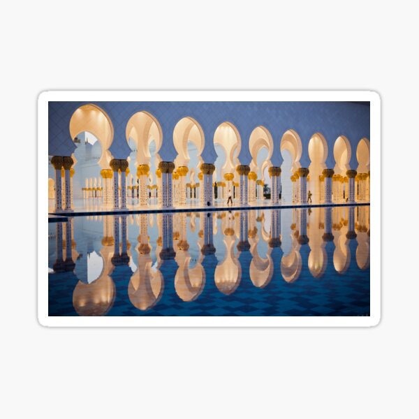 "Sheikh Zayed White Mosque in Abu Dhabi" Sticker for Sale by dvoevnore ...