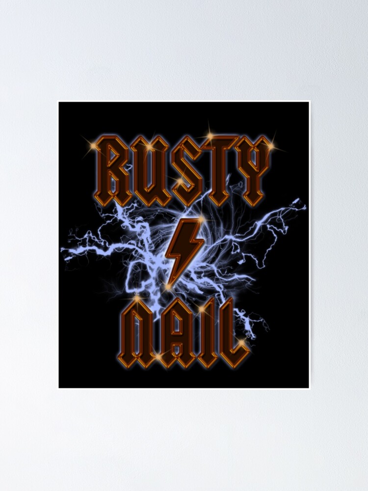 "Heavy Metal Rusty Nail Sticker" Poster for Sale by Sulkyyoung | Redbubble