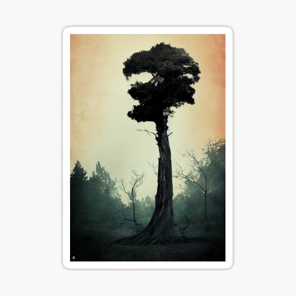 "Forest Clearing | Lone Tree | Posterized Tree" Sticker for Sale by ...