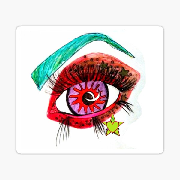 "Eye Moon Star Heart" Sticker for Sale by FiftyEpiphanies | Redbubble