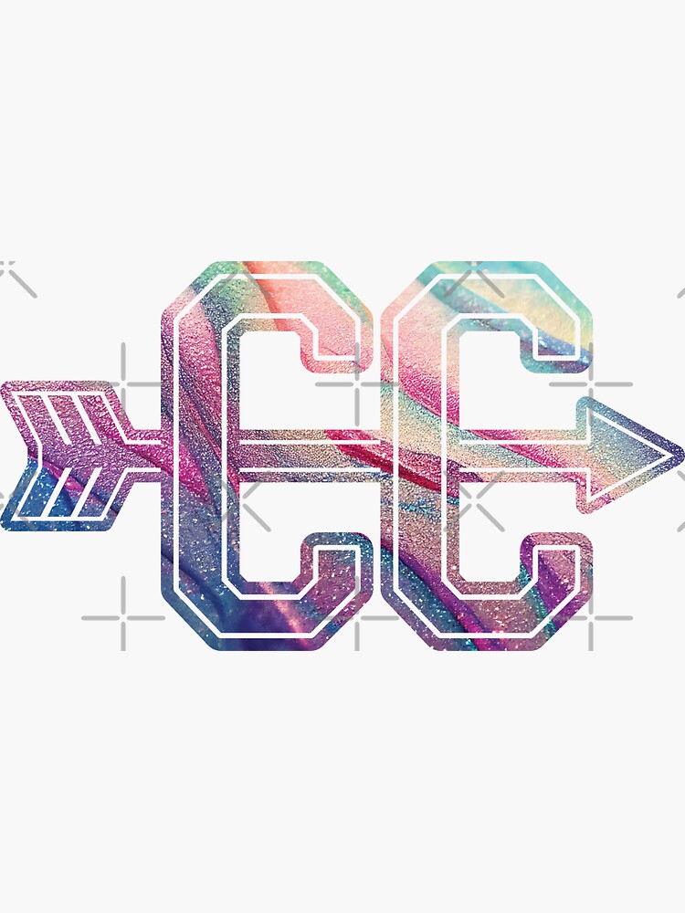 "Cross Country CC Logo" Sticker for Sale by BeaSchoney | Redbubble