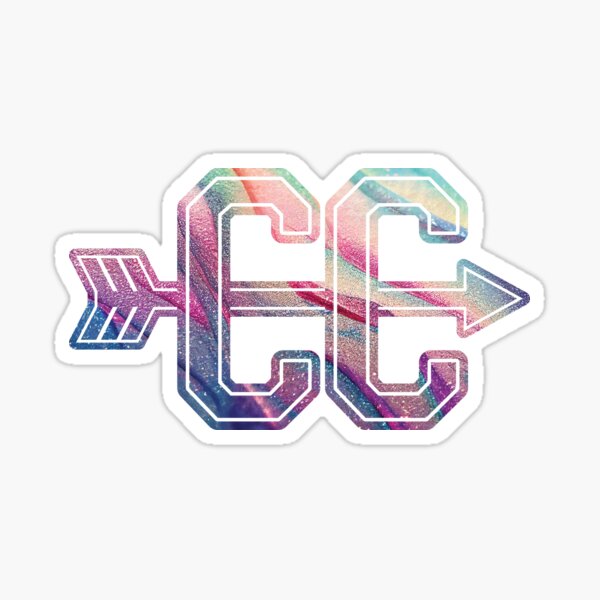 "Cross Country CC Logo" Sticker for Sale by BeaSchoney | Redbubble