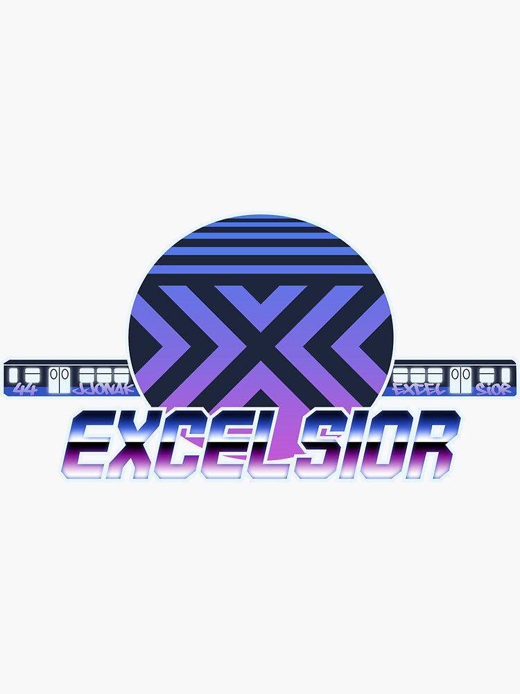 "New York Excelsior Synthwave Logo" Sticker for Sale by EsperOnline ...