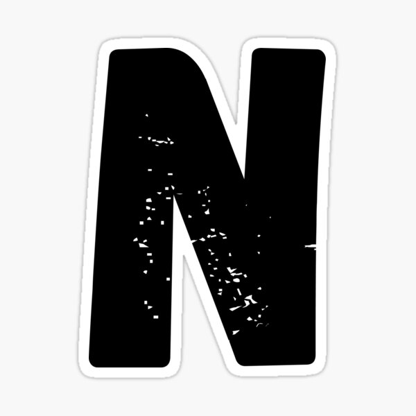 " Letter N Capital Alphabet" Sticker for Sale by MGBizStore | Redbubble