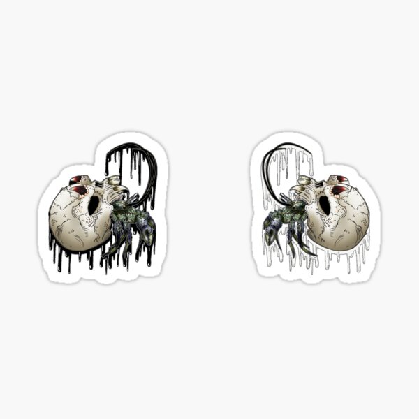 "Demon Skull Hermit Crab: Ooze" Sticker for Sale by iduzarts | Redbubble