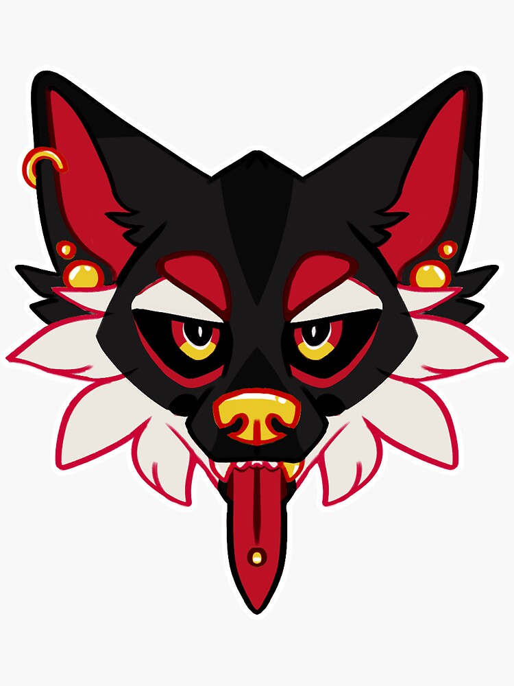 "Edgy furry wolf " Sticker for Sale by AquaIights | Redbubble