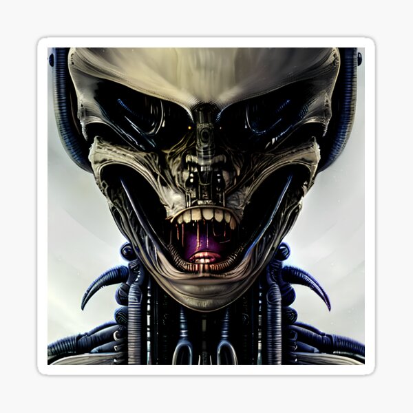 "Terror Alien Head inspired by H. Giger by GizbarArts made with a.i ...