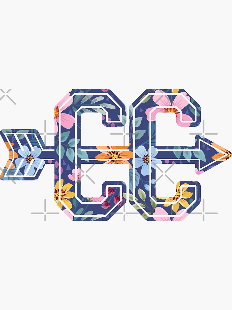 "Cross Country CC Logo" Sticker for Sale by BeaSchoney | Redbubble