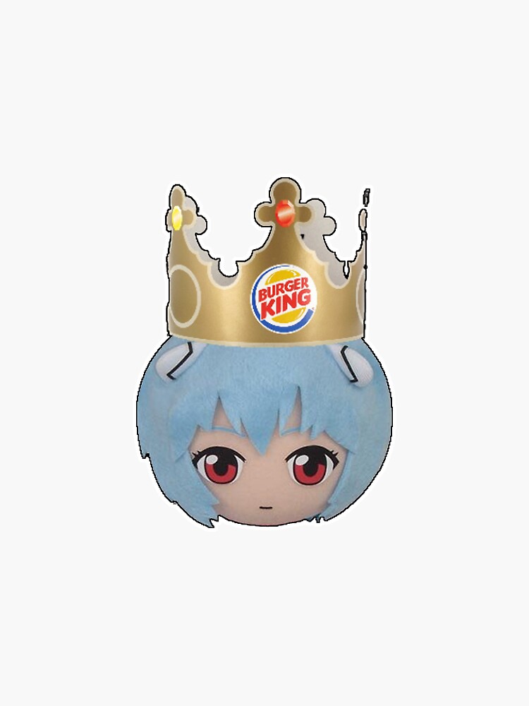 "Burger King Rei Ayanami" Sticker for Sale by nanithefreak | Redbubble