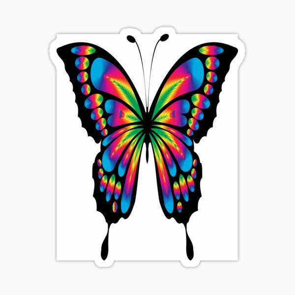 "butterfly radiant " Sticker for Sale by chrbable | Redbubble