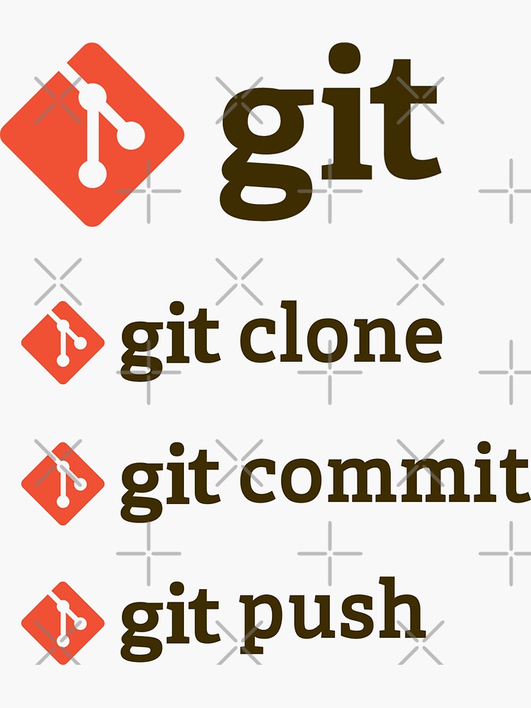 "git commands sticker set" Sticker by yourgeekside | Redbubble
