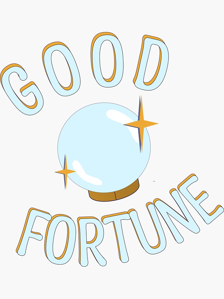 "Good Fortune" Sticker for Sale by LoranaDesign | Redbubble