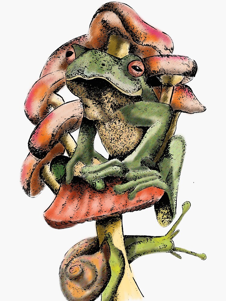 "magic frog" Sticker for Sale by Panda9122 | Redbubble