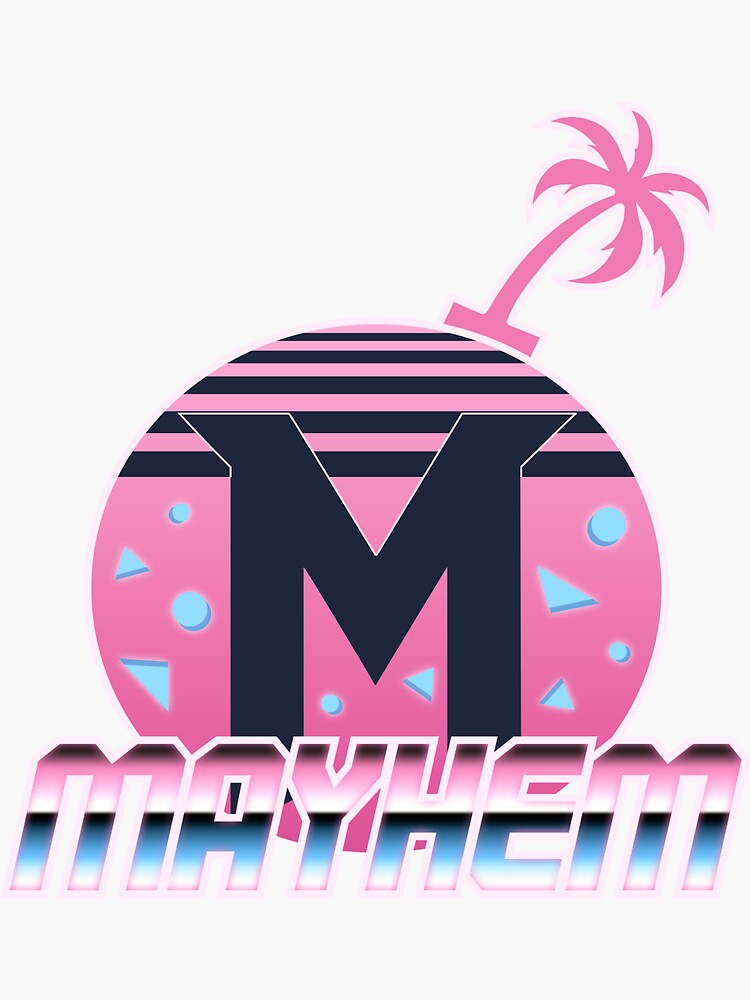 "Florida Mayhem Synthwave Logo" Sticker for Sale by EsperOnline | Redbubble