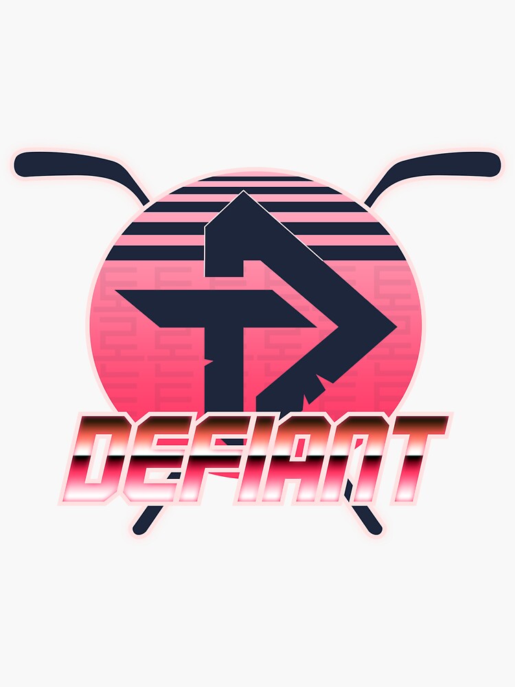"Toronto Defiant Synthwave Logo" Sticker for Sale by EsperOnline ...