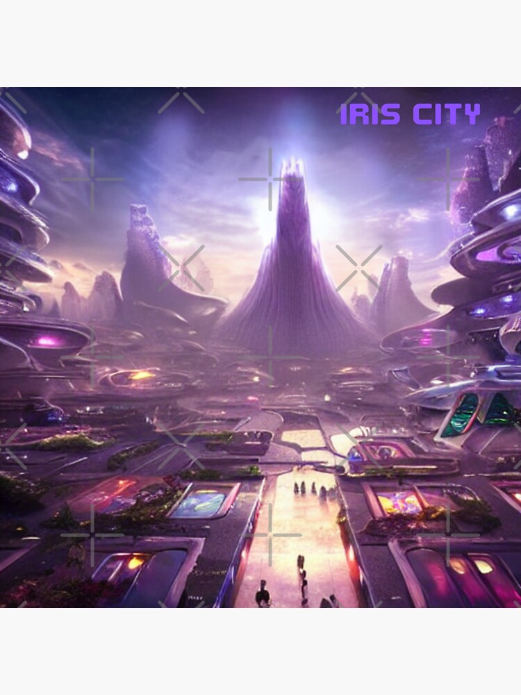 "Iris City" Sticker for Sale by CoolDesign2000 | Redbubble