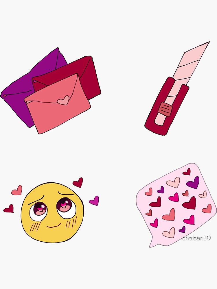 "yandere sticker pack" Sticker for Sale by chelsan10 | Redbubble