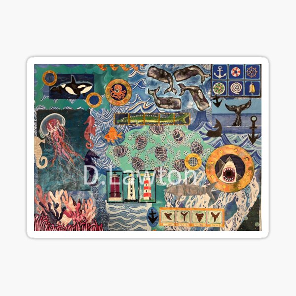 "Wet stuff" Sticker for Sale by Dimakesthings | Redbubble