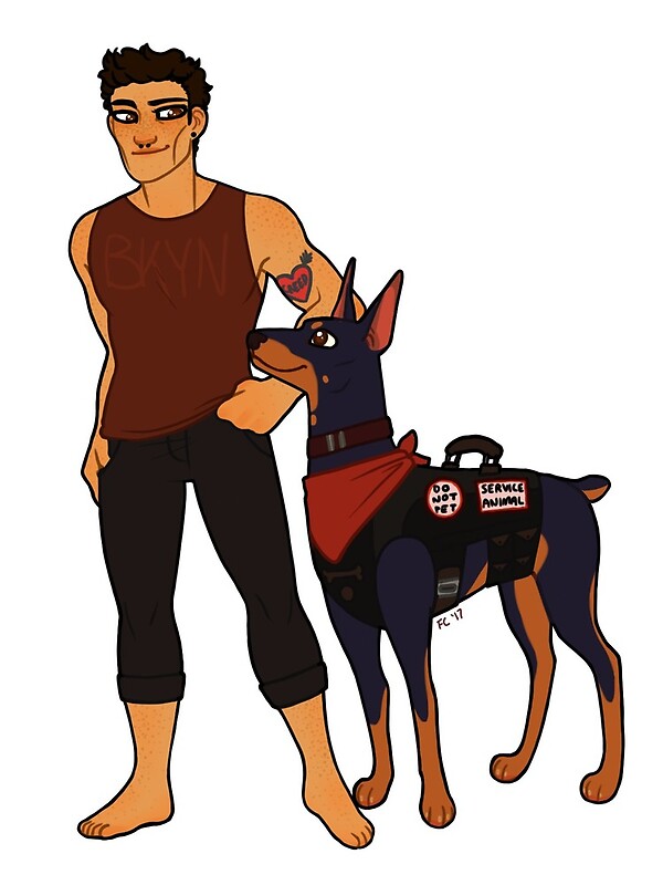 "modern spot conlon service dog" by frankiecatt | Redbubble