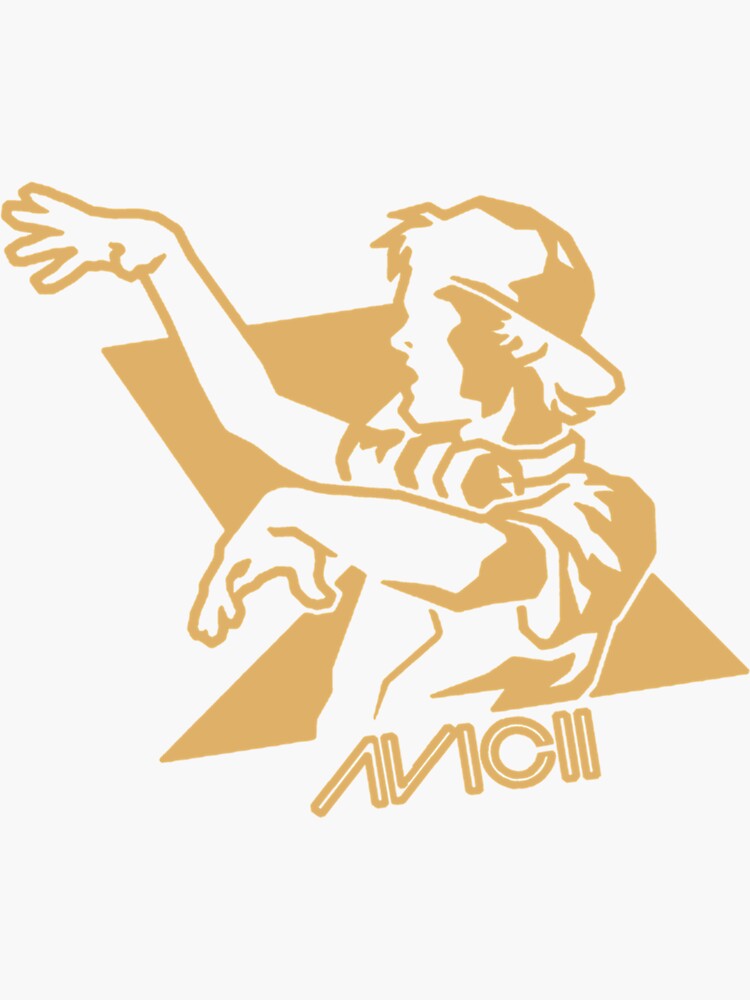 "avicii logo, illustration, pop art, concert " Sticker for Sale by ...