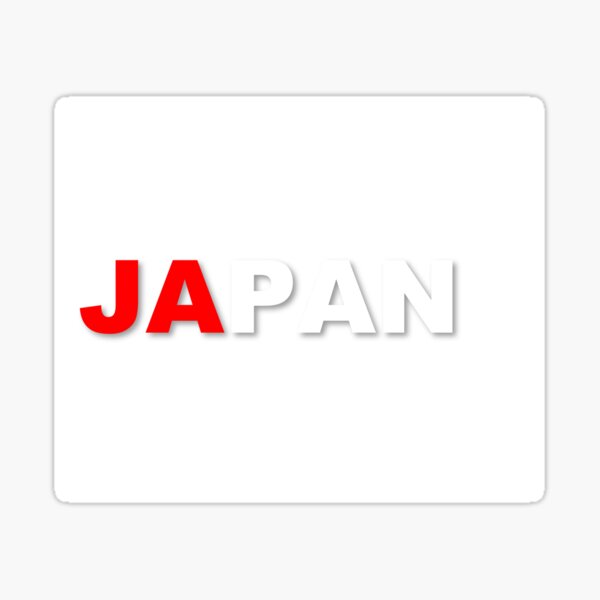 "Japan Red and White" Sticker for Sale by PaidNYC | Redbubble