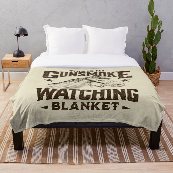 "This Is My GUNSMOKE Watching Blanket | Funny Retro TV Throw Blanket ...