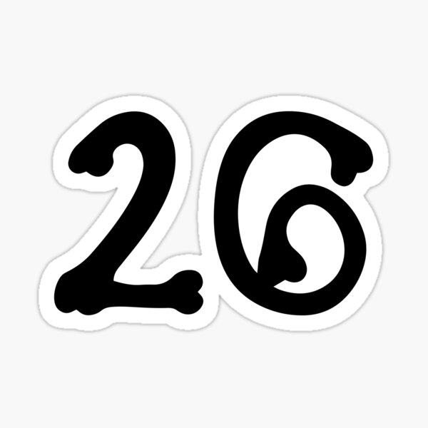 "Bone | Skeleton Number Twenty Six - 26" Sticker for Sale by Number ...