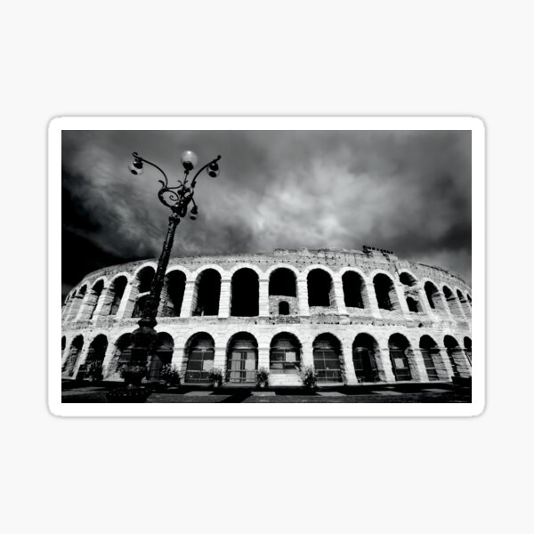 "Arena - Roman Amphitheatre Verona" Sticker by purpleelephant | Redbubble