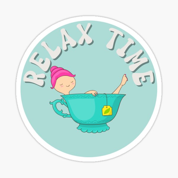 " Cute Relax Time Chill Girl" Sticker for Sale by GrandStickers | Redbubble