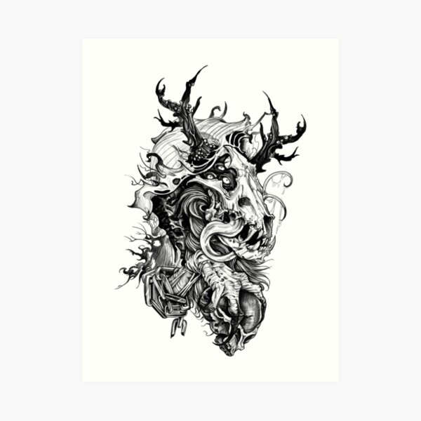 "Wendigo" Art Print for Sale by ElizaRoseTattoo | Redbubble